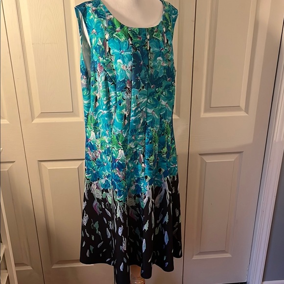 db | Dresses | Blue And Green Sleeveless Scoop Neck Sundress | Poshmark